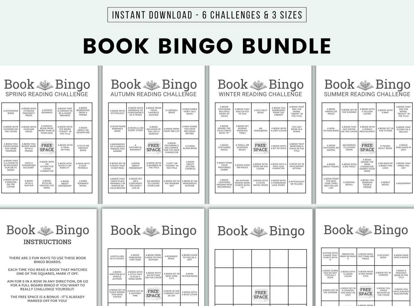 Book Bingo Bundle – Simplify Create Inspire