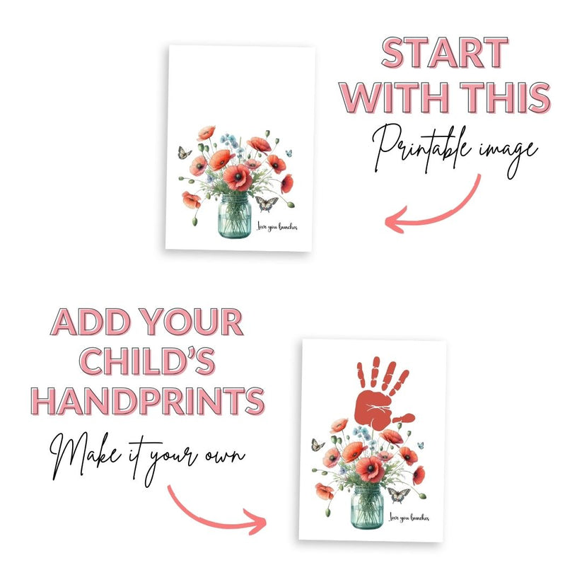 Love You Bunches Flower Handprint Art – Simplify Create Inspire