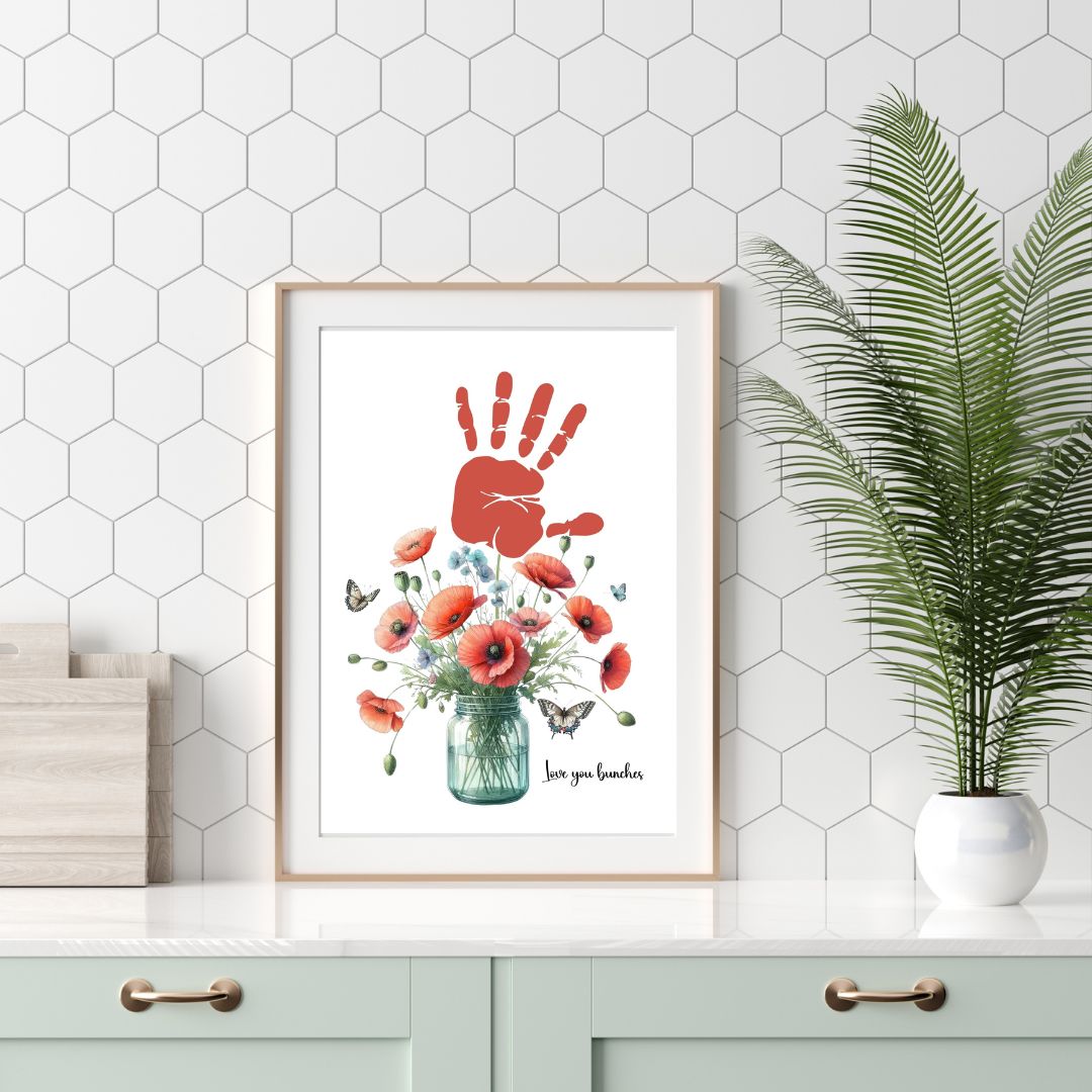 Love You Bunches Flower Handprint Art – Simplify Create Inspire
