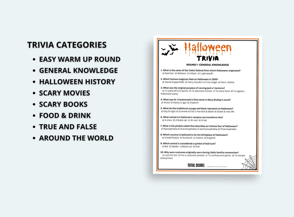 Halloween Trivia Game – Simplify Create Inspire