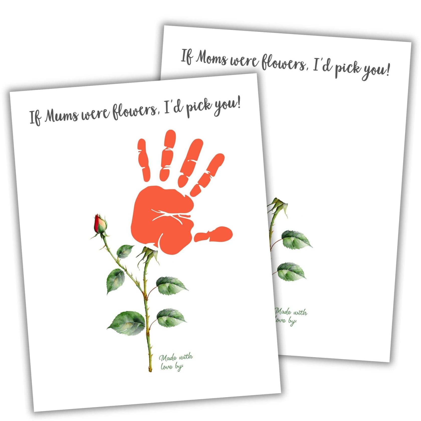 Mother's Day "I'd Pick You" Handprint Craft – Simplify Create Inspire