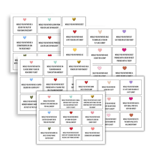 Would You Rather Question Cards For Families – Simplify Create Inspire