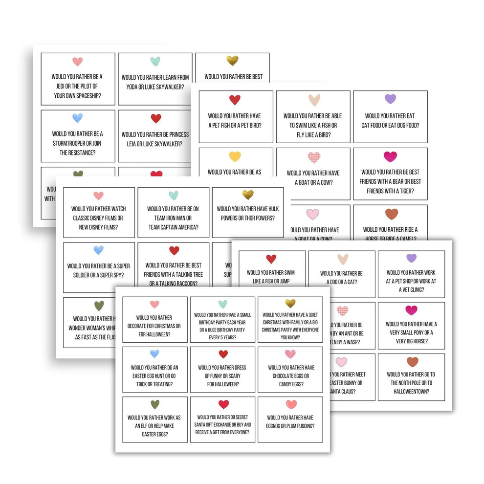 Would You Rather Question Cards For Families – Simplify Create Inspire