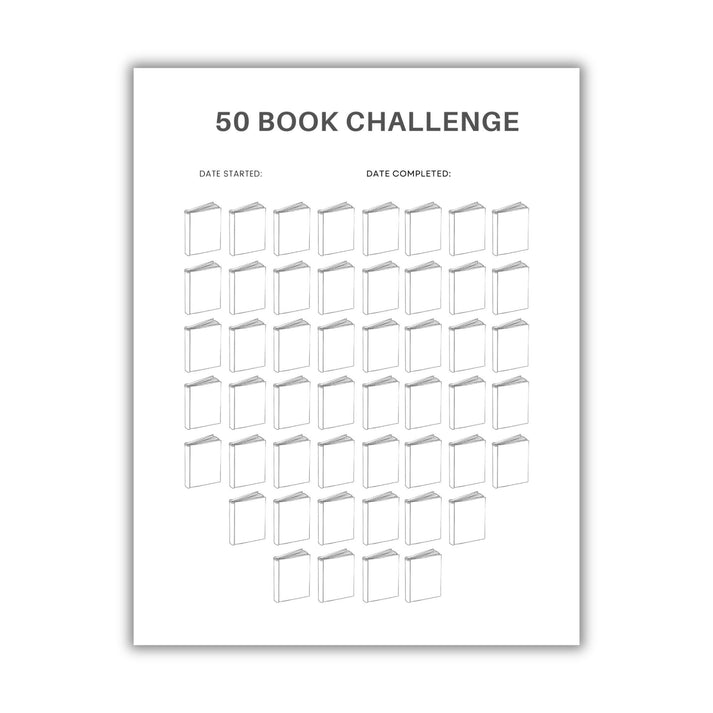50 Book Reading Challenge Tracker – Simplify Create Inspire