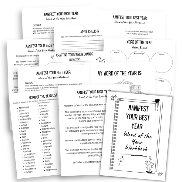 Word of the Year Workbook – Simplify Create Inspire