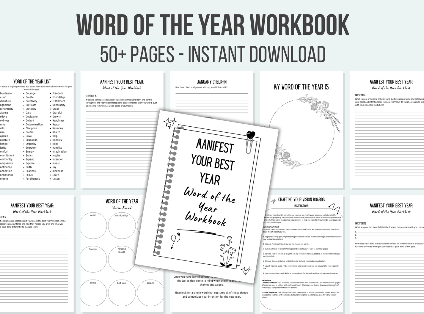 Word of the Year Workbook – Simplify Create Inspire