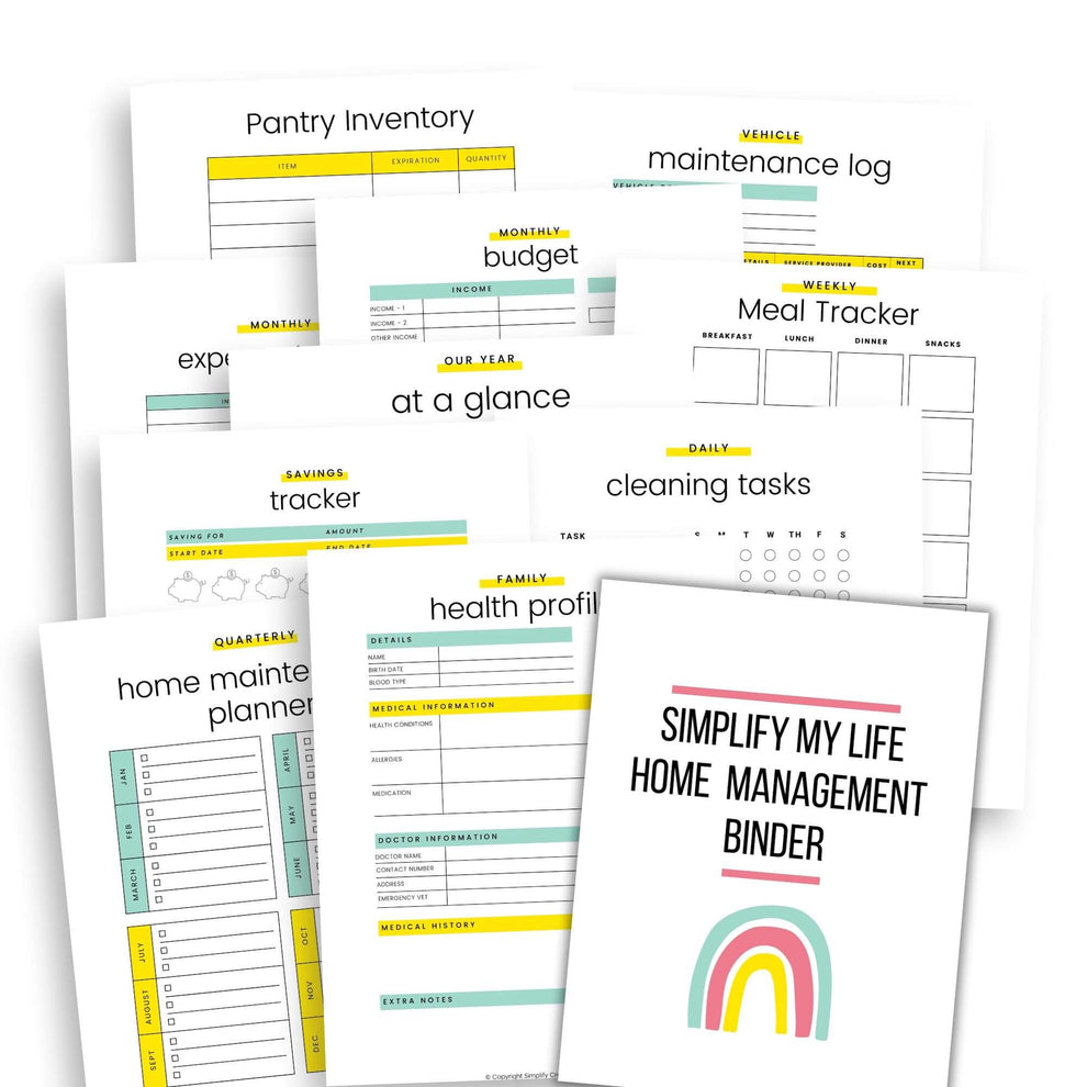 Simplify My Life Home Management Binder Kit – Simplify Create Inspire