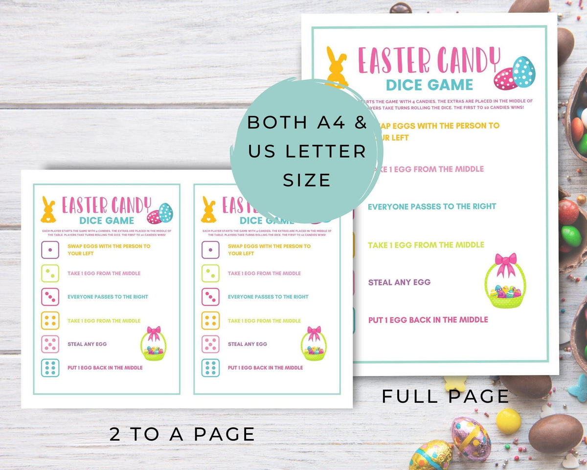 Easter Candy Dice Game – Simplify Create Inspire