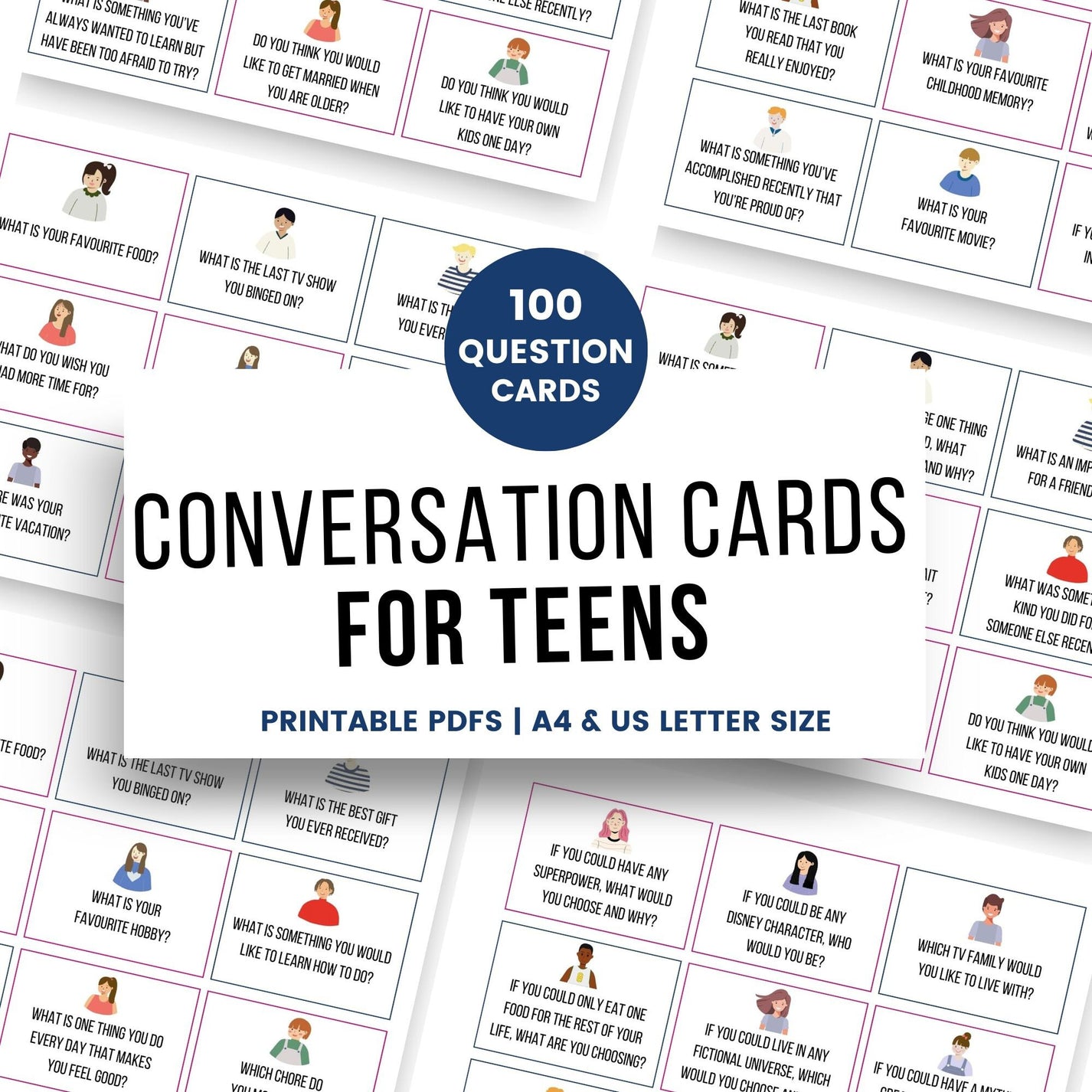 Teen Conversation Cards – Simplify Create Inspire