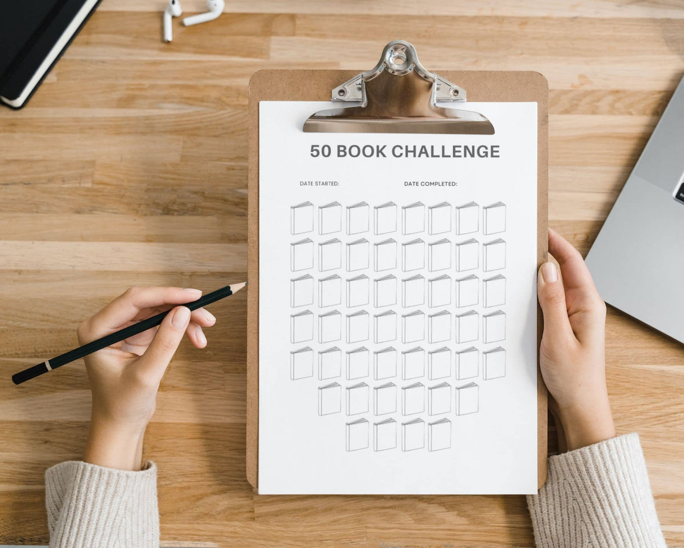 50 Book Reading Challenge Tracker – Simplify Create Inspire